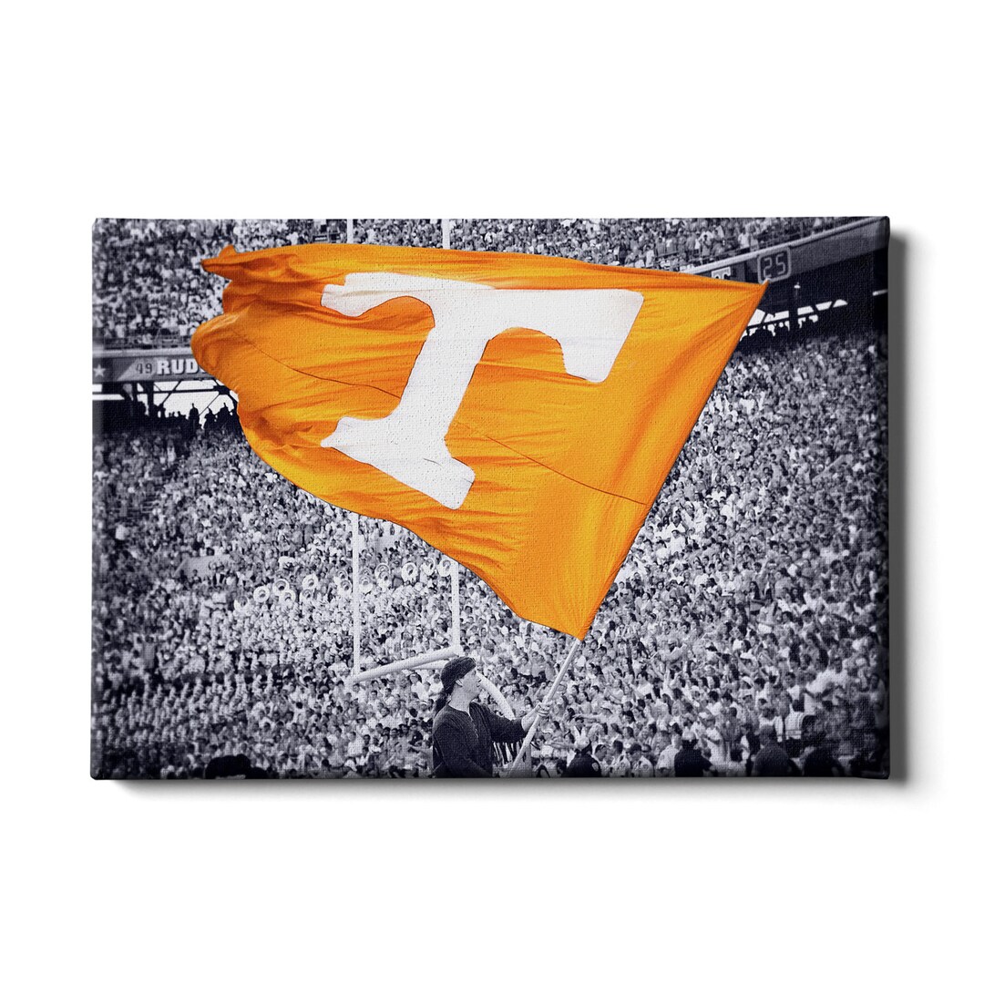 Tennessee Volunteers Smokey Flag Canvas Wall Art | Neyland Stadium - Etsy
