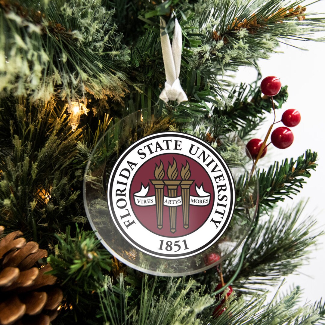 FSU Seal Acrylic Ornament | Florida State Seminoles Bag Tag - Etsy