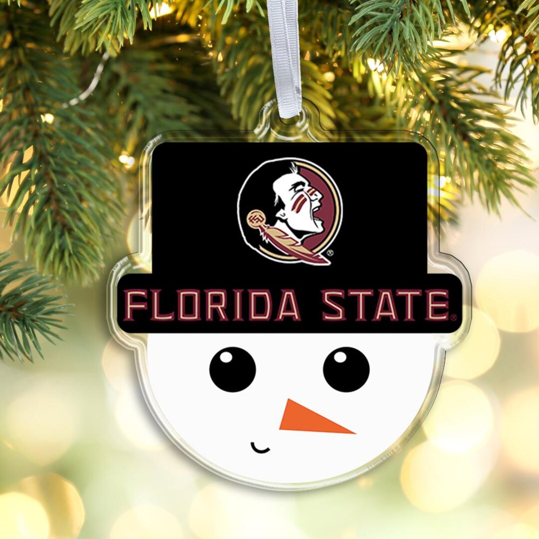 FSU Snowman Ornament | Florida State Seminoles Christmas Decor - Etsy