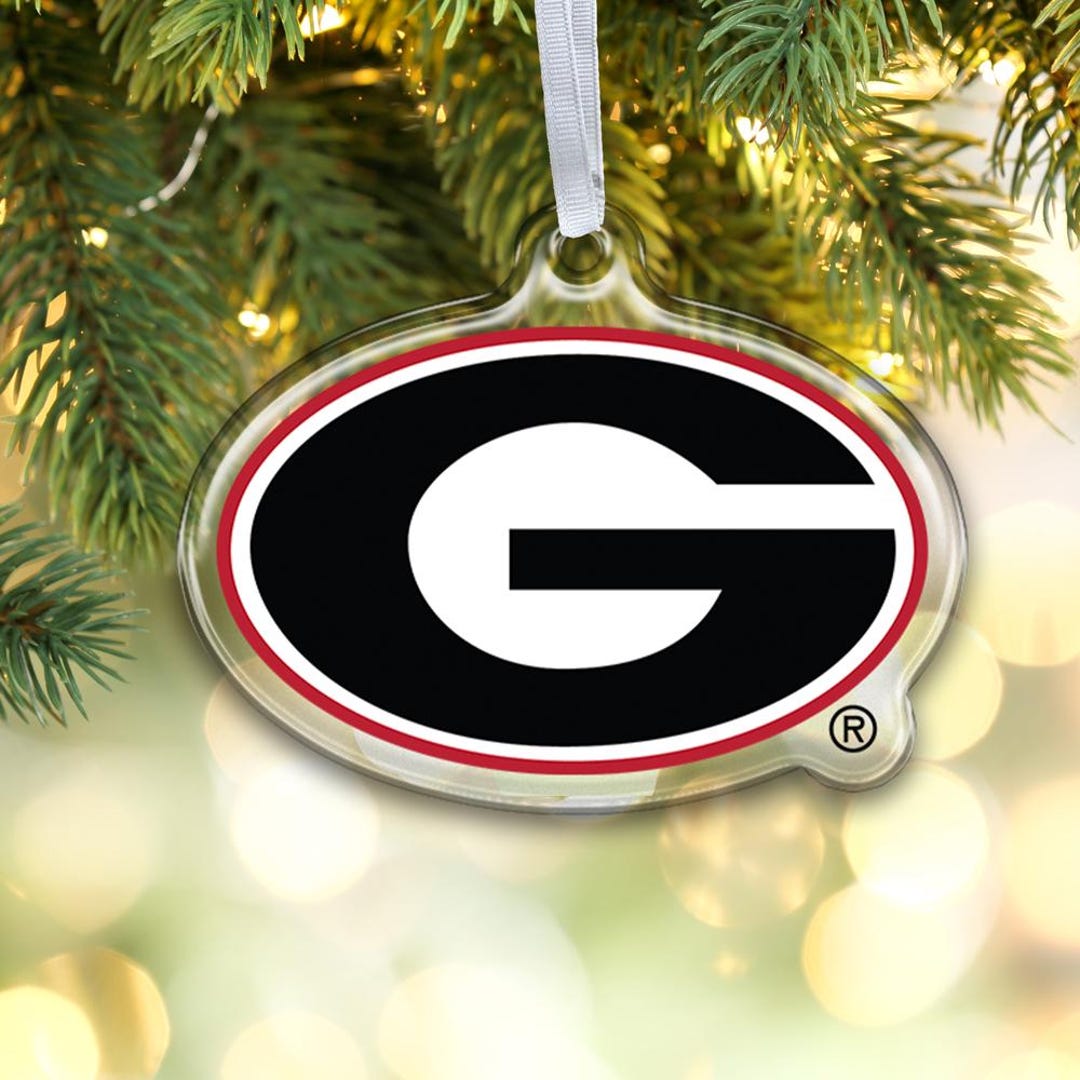 Georgia Bulldogs Christmas Ornament | UGA Logo Bag Tag - Etsy