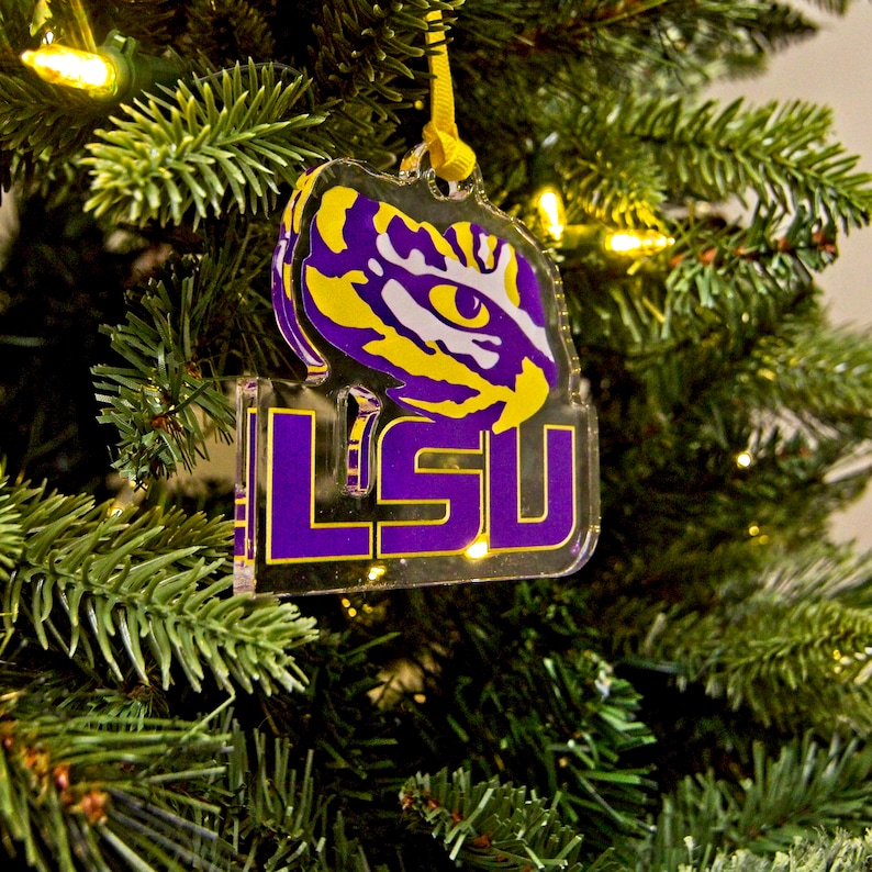 LSU Tigers Geaux Tigers LSU Christmas Ornament Bag Tag - Etsy