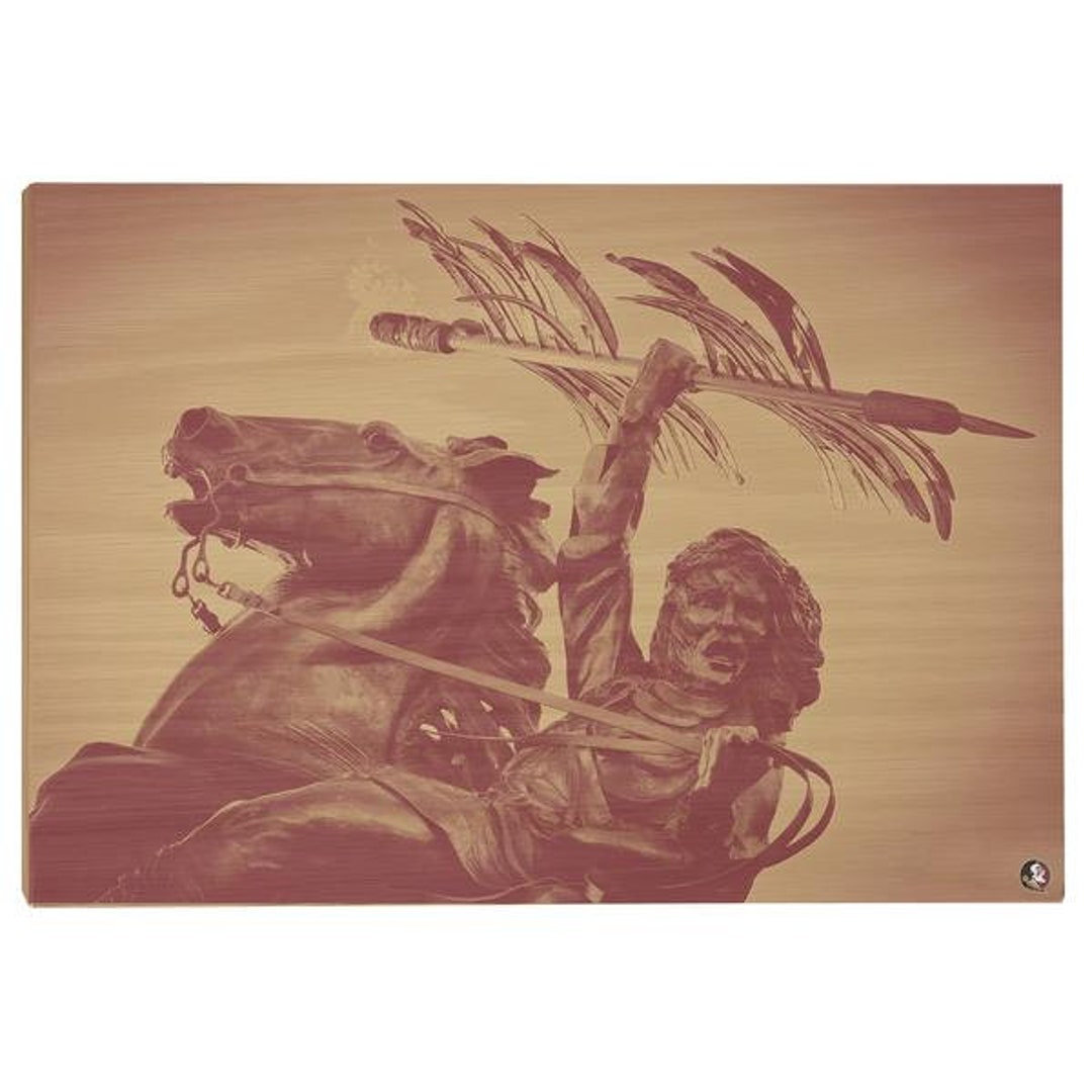 FSU Seminoles Unconquered Statue Wood Art | College Wall Decor - Etsy