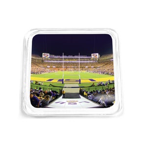 LSU Stadium Acrylic Drink Coaster | Geaux Tigers Bar Decor - Etsy