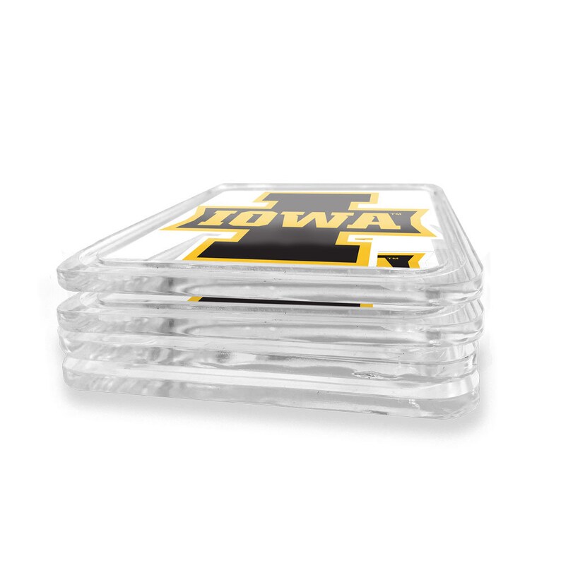 Iowa Hawkeyes Acrylic Drink Coaster | Tigerhawk Logo - Etsy