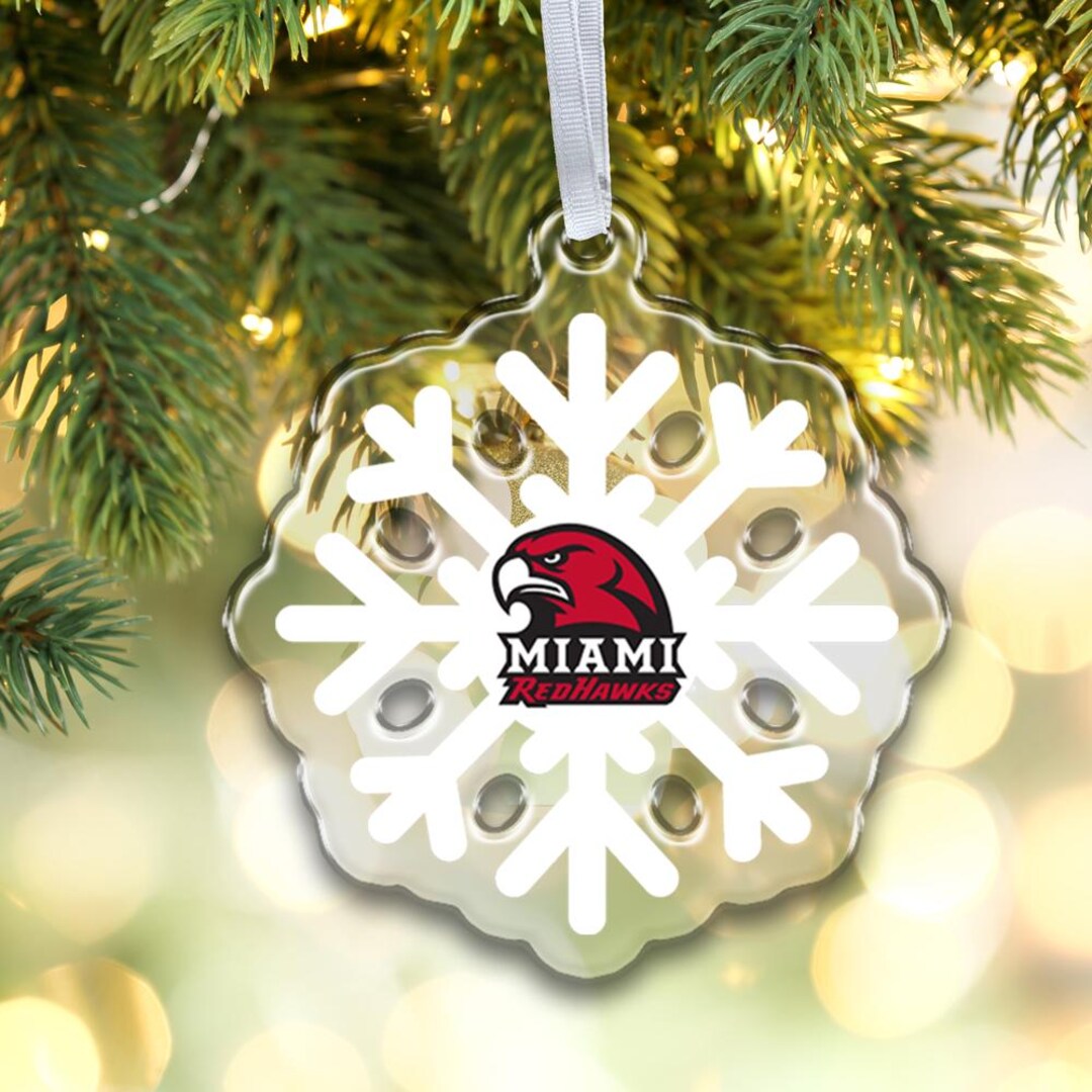 Miami University | Redhawks | Snowflake | Miami Christmas Ornament - Etsy