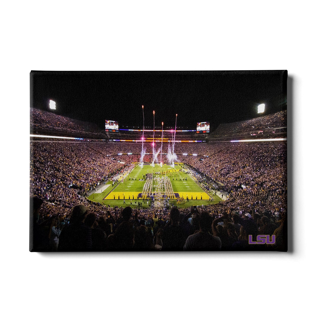 LSU Tiger Stadium Canvas Art | Death Valley Saturday Night - Etsy