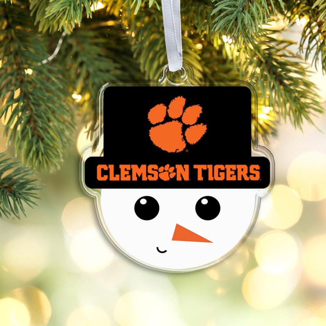 Clemson Tigers Snowman Ornament | College Christmas Tree Decoration - Etsy