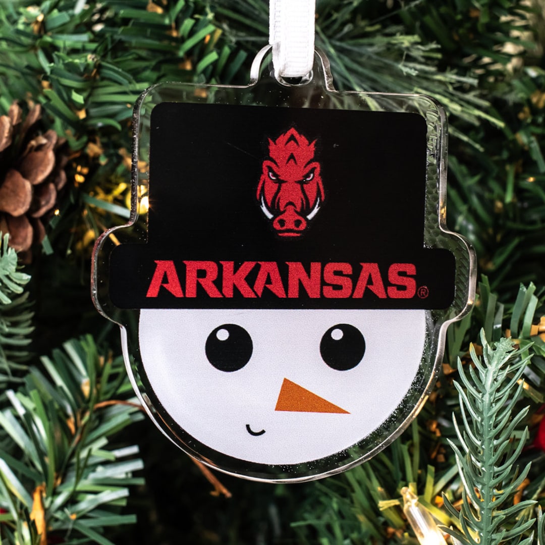 Arkansas Razorbacks Ornament | Snowman | Arkansas Snowman | Arkansas ...