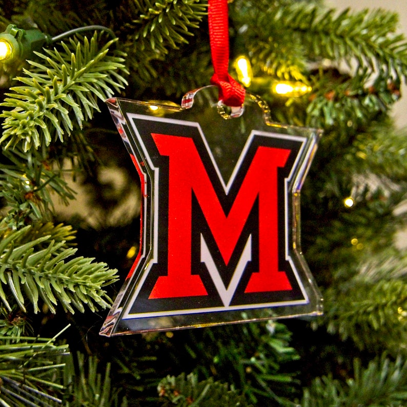 Miami University Redhawks Miami Logo Christmas Ornament | Etsy