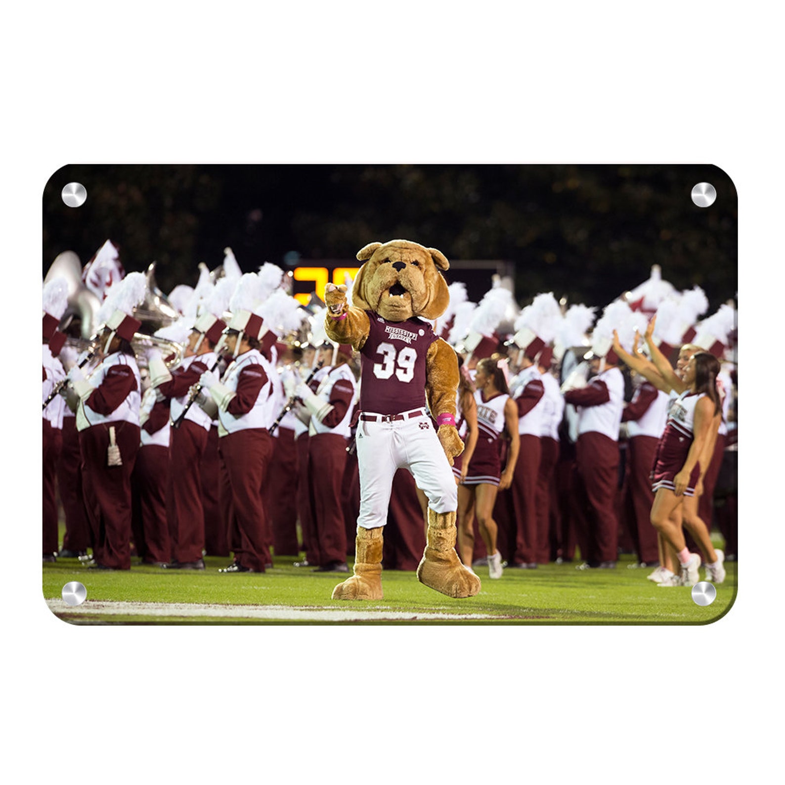 Mississippi State Bully Mascot Wall Art | Davis Wade Stadium Decor - Etsy