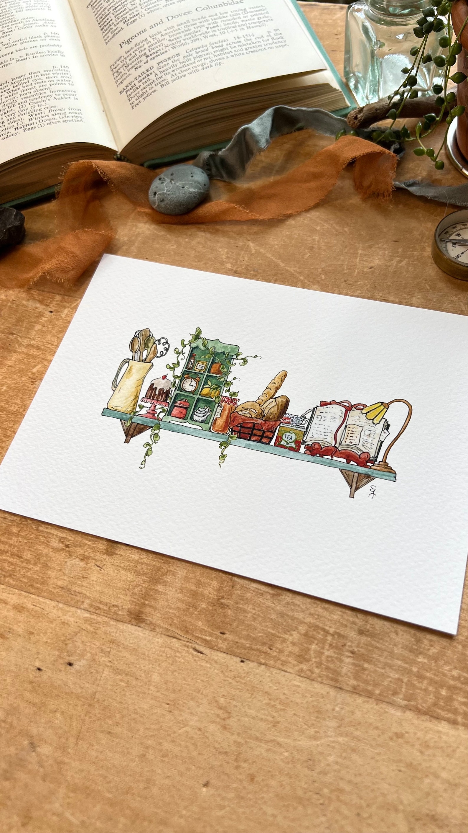 The Mini Baker's Shelf Giclée Print - Etsy