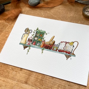 The Mini Baker's Shelf Giclée Print - Etsy