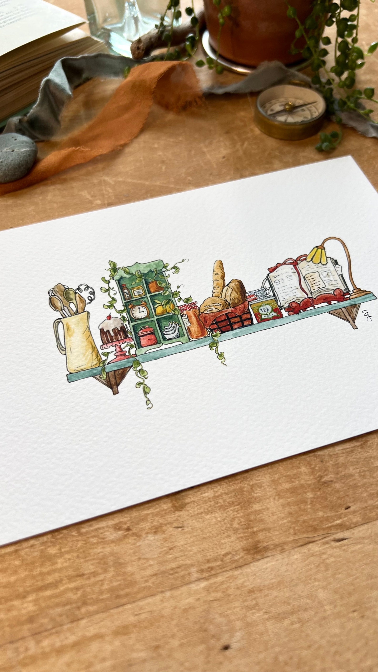 The Mini Baker's Shelf Giclée Print - Etsy