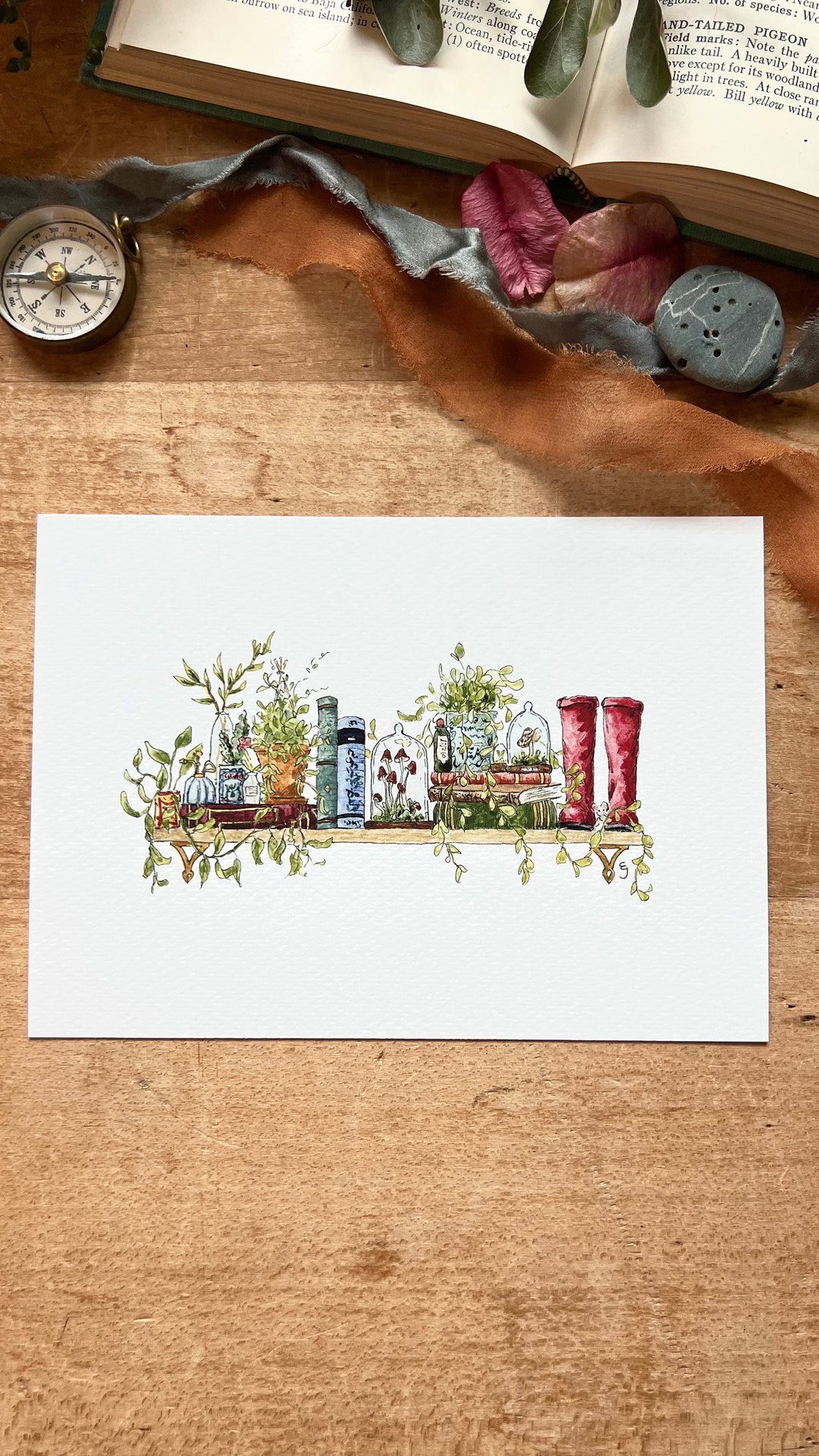 The Mini Botanist's Shelf Giclée Print - Etsy