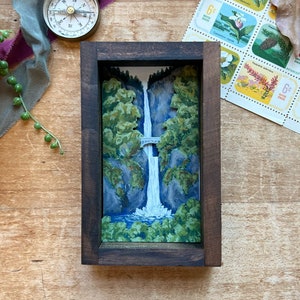 Multnomah Falls Diorama Print - Etsy