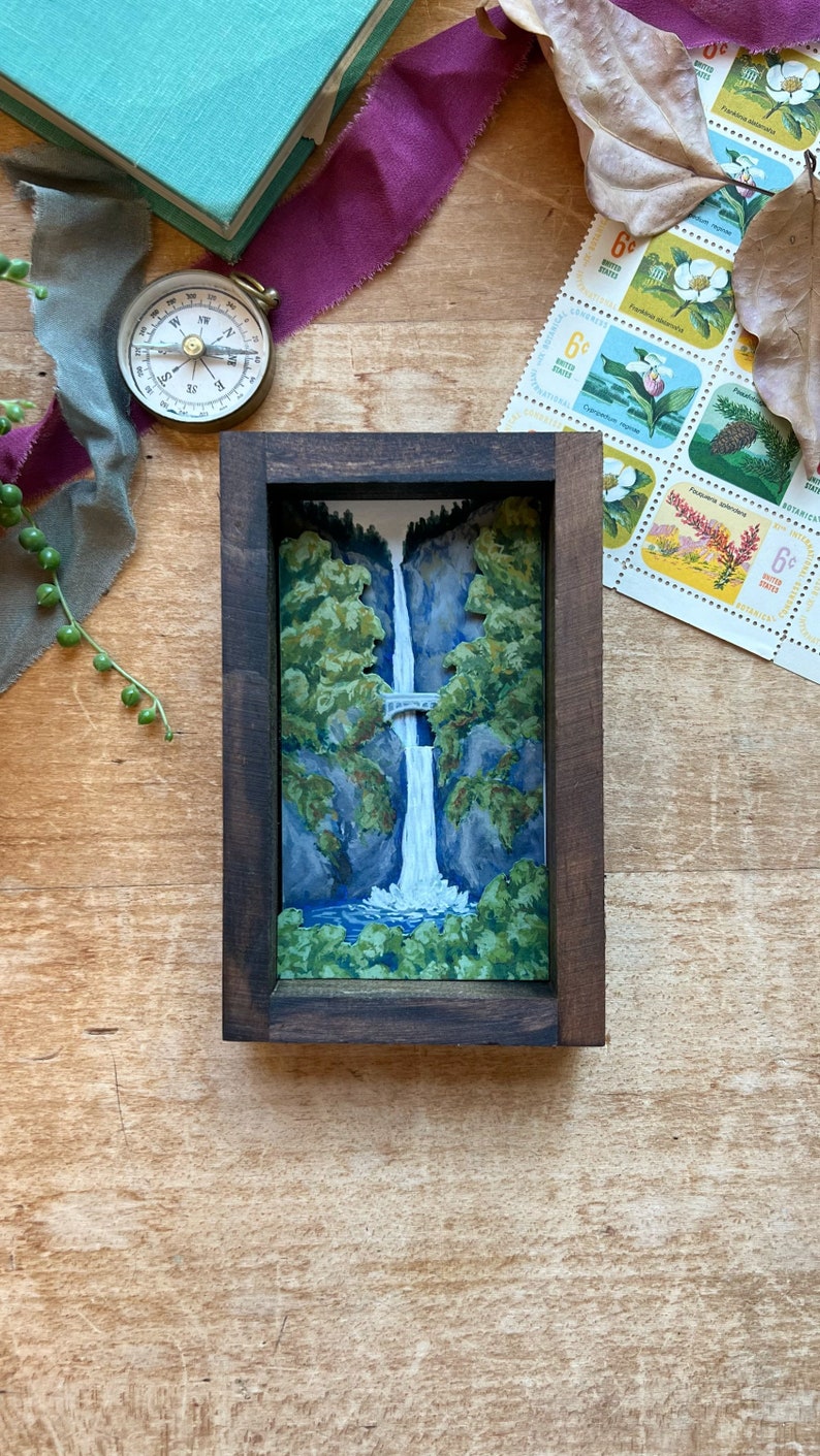 Multnomah Falls Diorama Print - Etsy