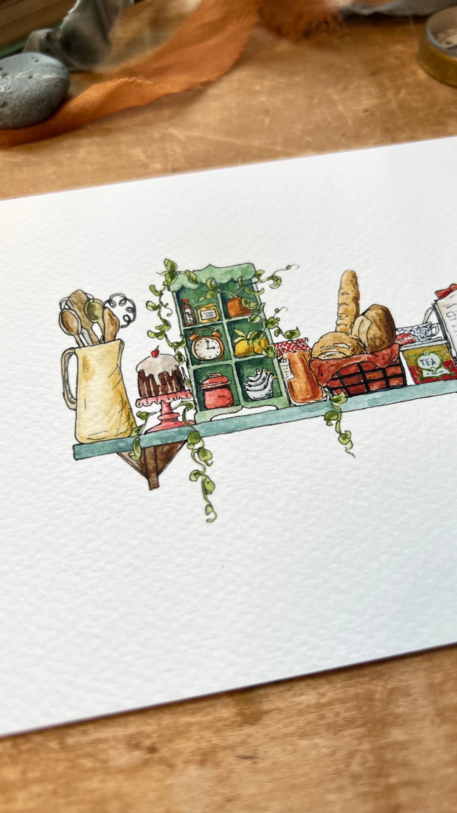 The Mini Baker's Shelf Giclée Print - Etsy