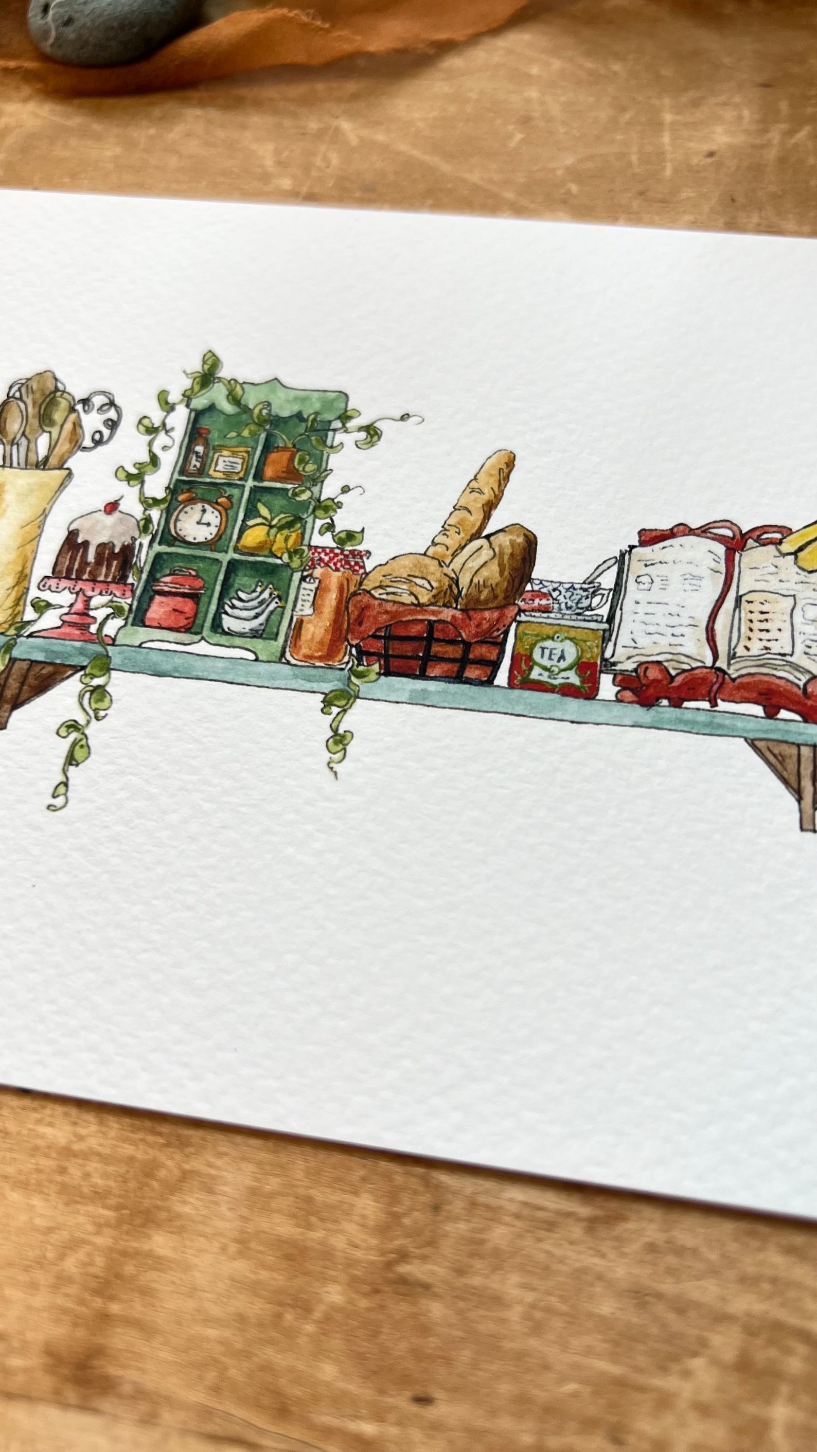 The Mini Baker's Shelf Giclée Print - Etsy