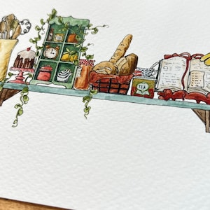 The Mini Baker's Shelf Giclée Print - Etsy