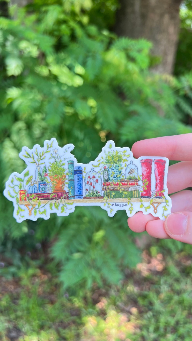 The Mini Botanist's Shelf Sticker - Etsy