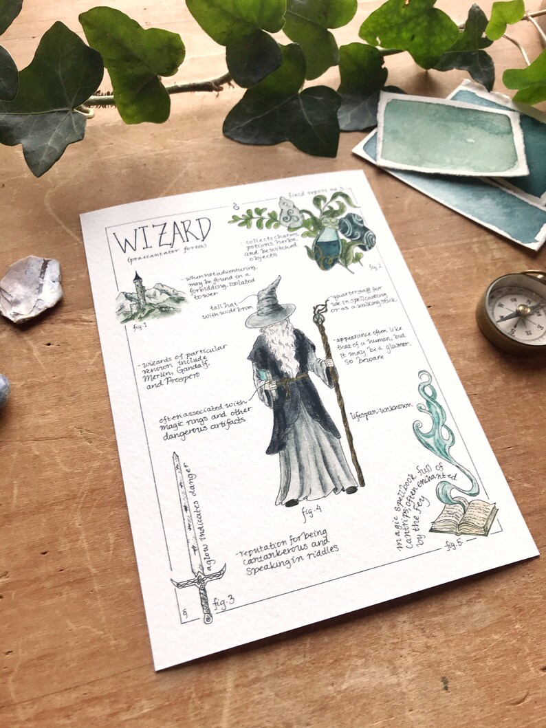 Wizard Field Report - Giclée Print - Etsy