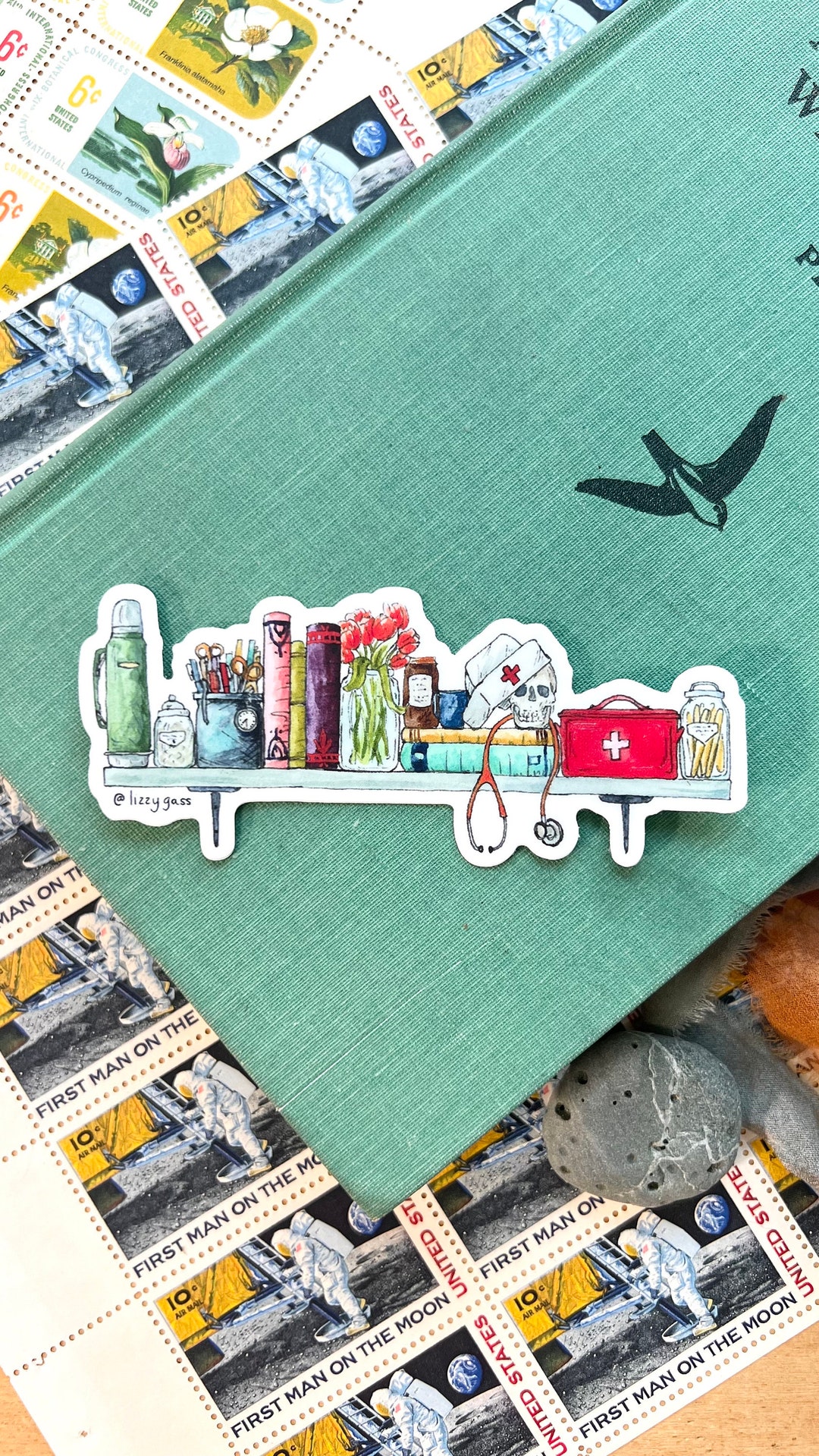The Mini Nurse's Shelf Sticker - Etsy