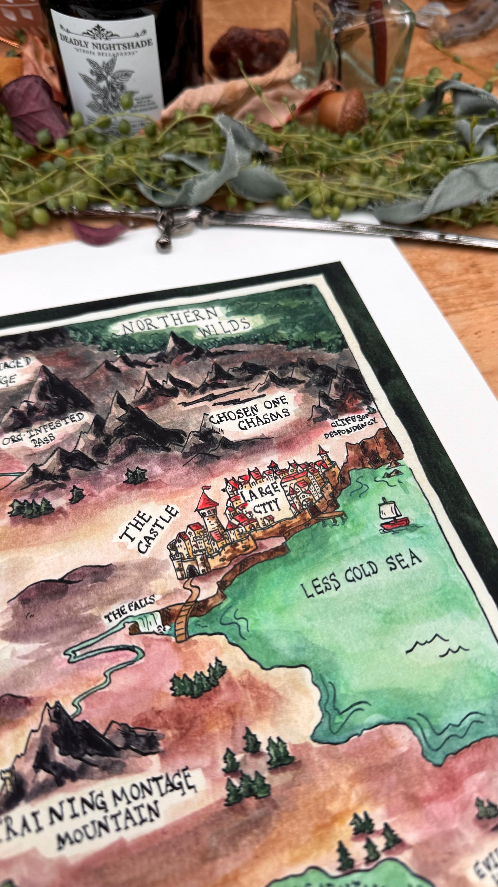 Dubious Map of High Fantasy Print - Etsy