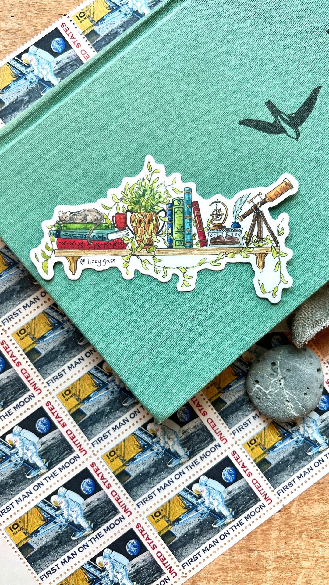 The Mini Astronomer's Shelf Sticker - Etsy