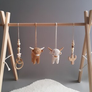 Highland Cows Baby Play Gym Toys, Farm, Longhorn Cows, Gym Frame ...