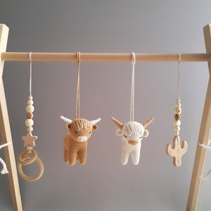 Highland Cows Baby Play Gym Toys, Farm, Longhorn Cows, Gym Frame ...