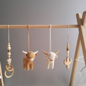 Highland Cows Baby Play Gym Toys, Farm, Longhorn Cows, Gym Frame ...