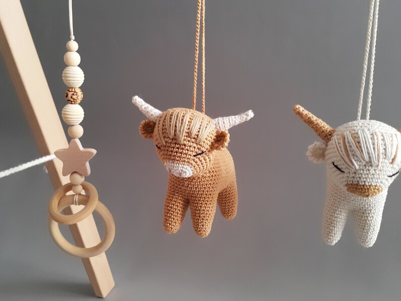 Highland Cows Baby Play Gym Toys Farm Longhorn Cows Gym - Etsy