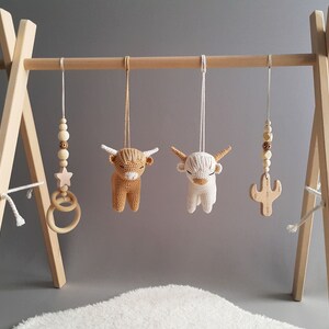 Highland Cows Baby Play Gym Toys, Farm, Longhorn Cows, Gym Frame ...