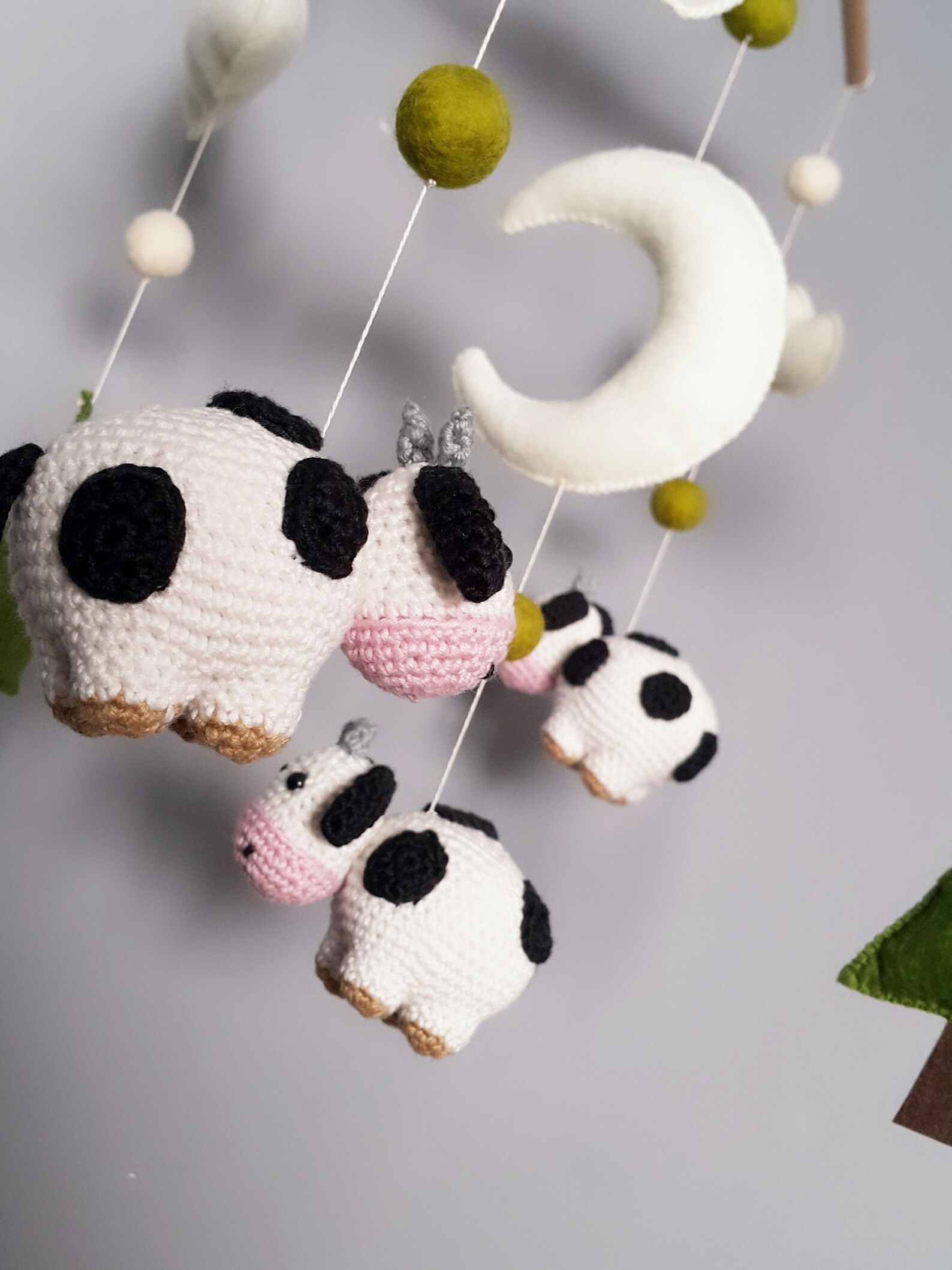 Baby Crib Mobile Cow Mobile Farm Crochet Mobile Amigurumi | Etsy