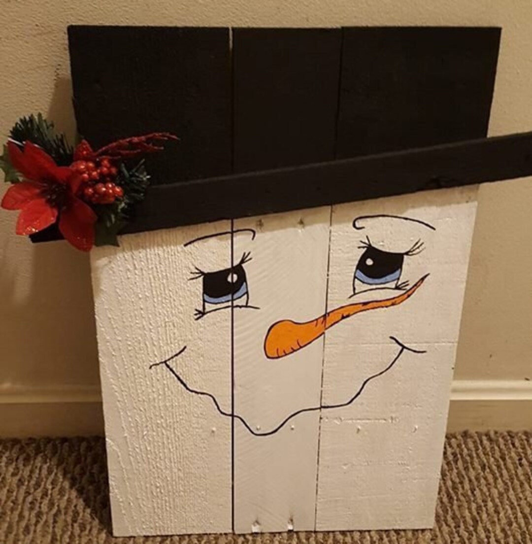 Wooden Snowman Plank - Etsy