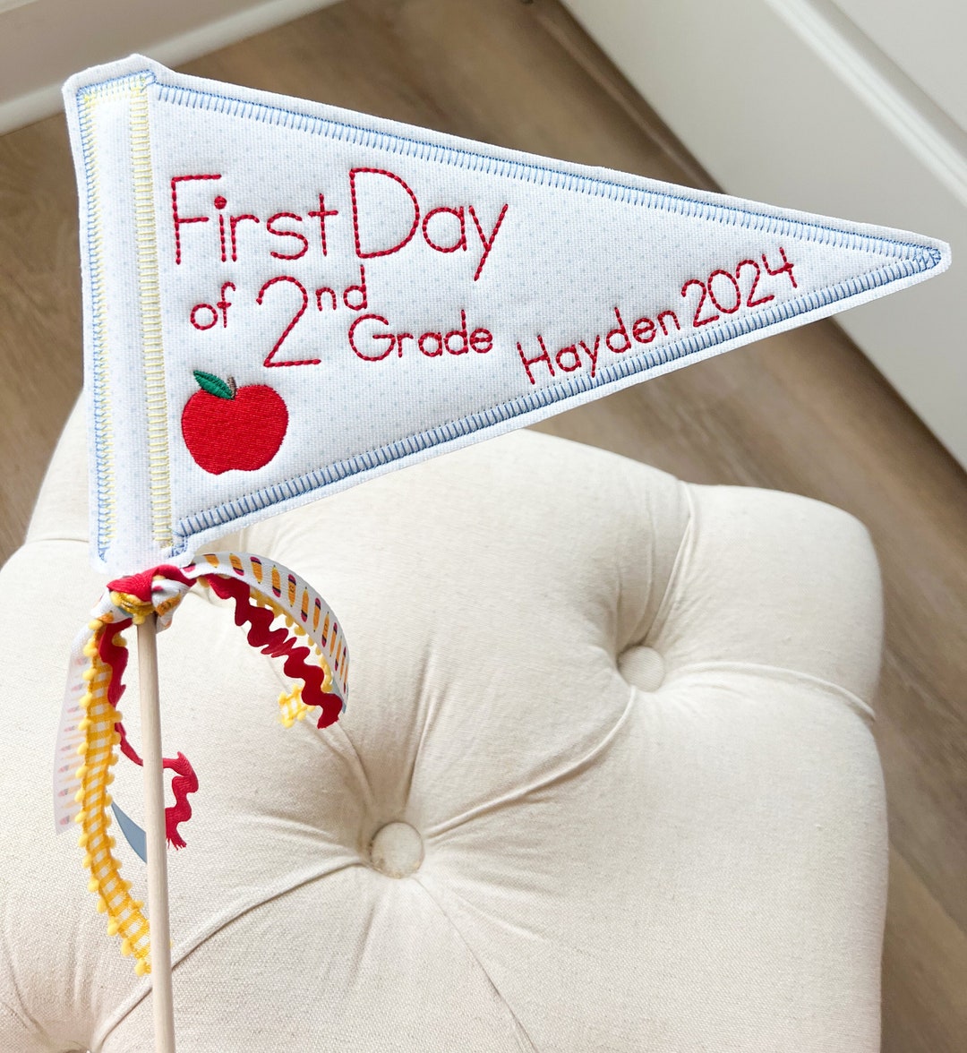 Back to School Flag Back to School Pennant Grandmillennial Back to ...