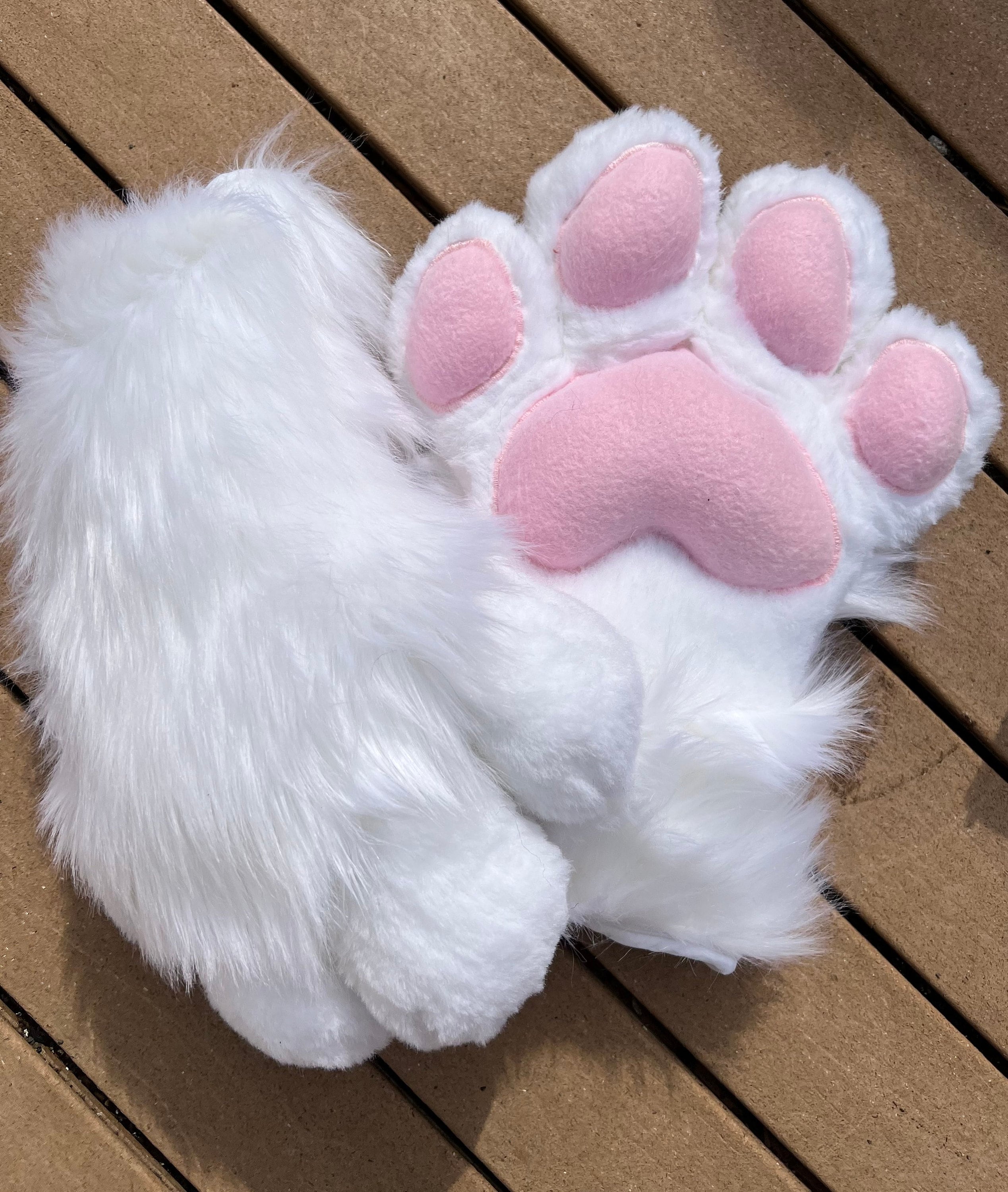 White Fursuit Costume Cosplay Paws - Etsy