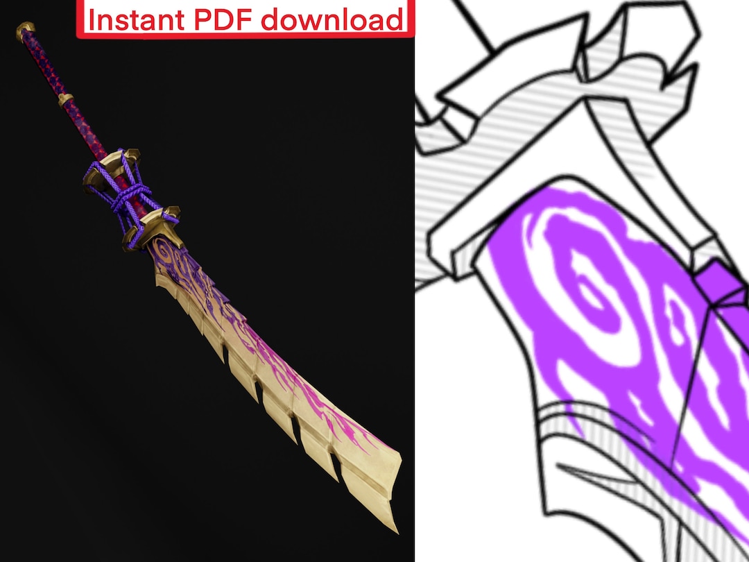 Sinister Long Blade Template - Etsy