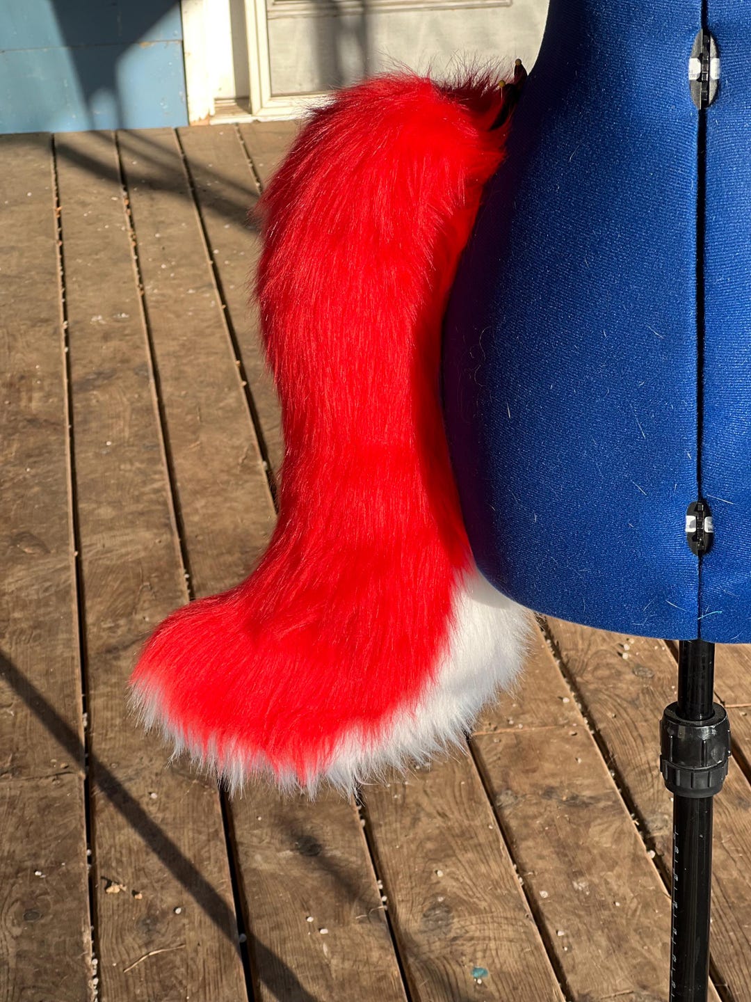 Red and White Fursuit Tail - Etsy