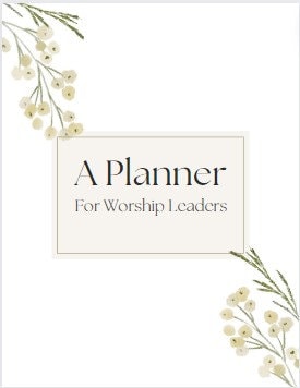 PRINTABLE Planner for Worship Leaders, Simple Design - Etsy