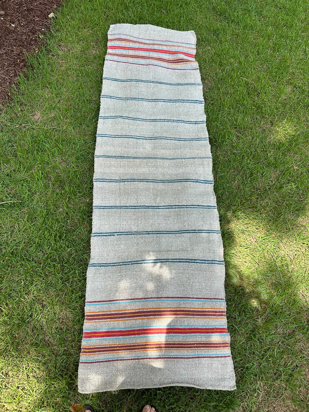 Beautiful Vintage Handwoven Rug Homespun Hemp - Etsy