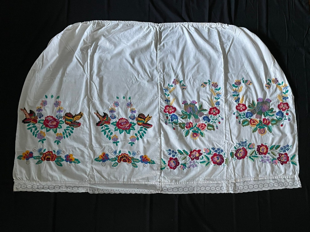 Oversized Vintage Ukrainian Apron Birds Embroidery Antique Ukrainian ...