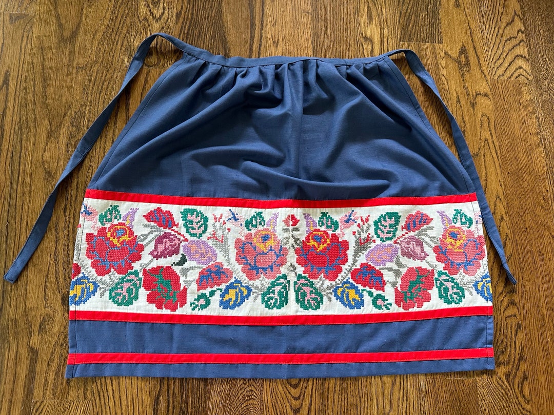 Vintage Ukrainian Apron Traditional Embroidery Ukrainian Handmade Apron ...