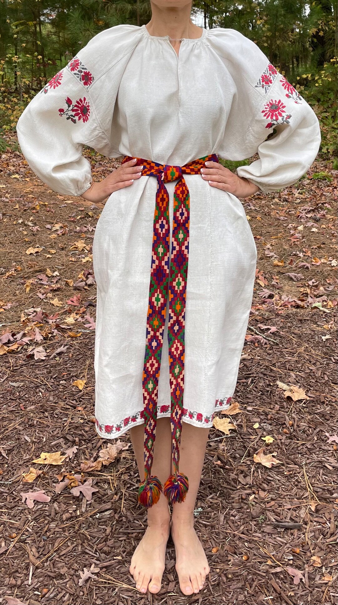 Roomy and Comfortable! Antique Ukrainian Dress. Vintage Vushyvanka ...