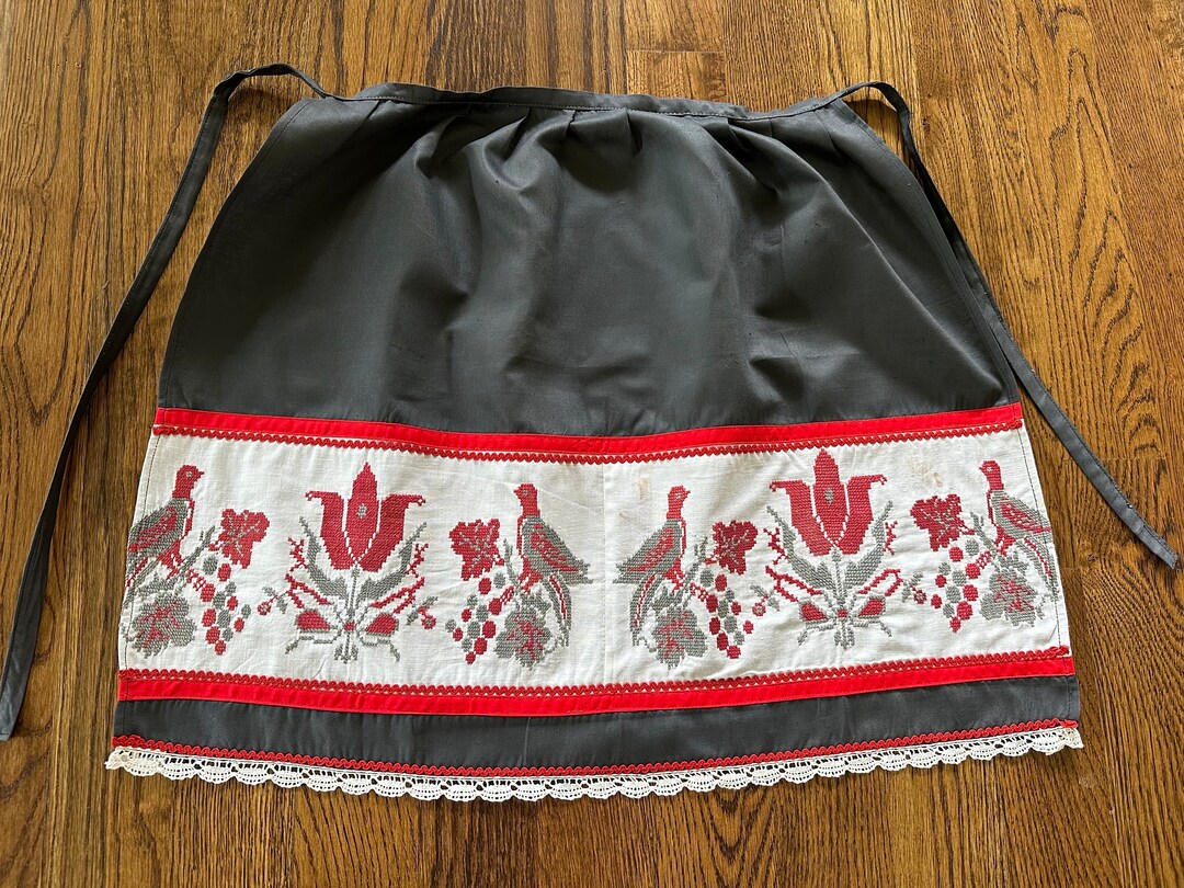 Vintage Ukrainian Apron Traditional Embroidery Ukrainian Handmade Apron ...