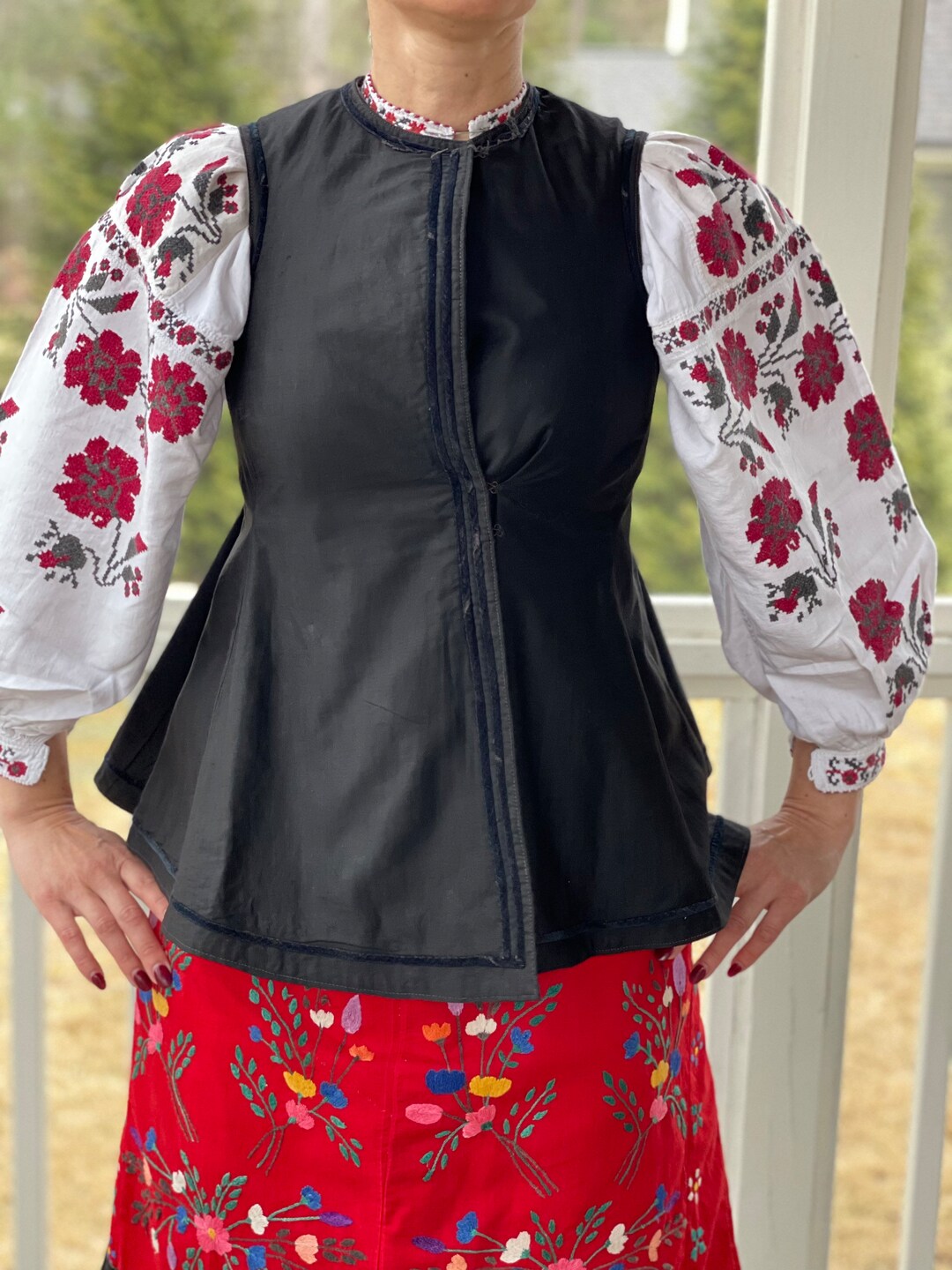 Perfects Cut Antique Ukrainian Vest/ Korsetka Traditional Ukrainian ...