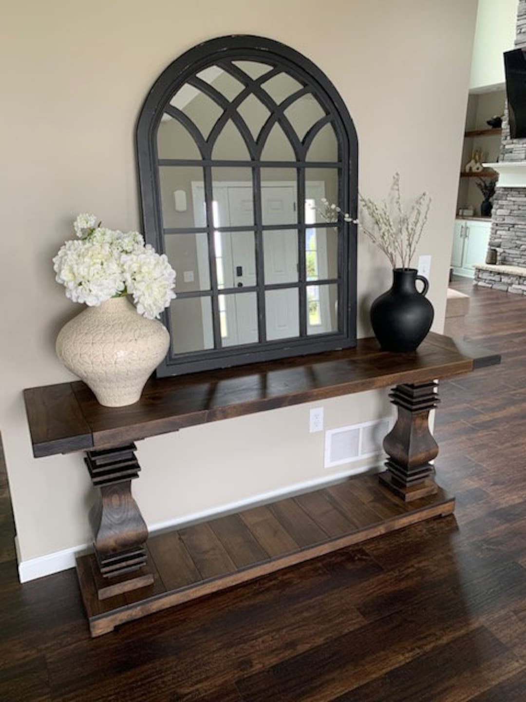 Console Table, Farmhouse Table, Sofa Table, Rustic, Solid Wood Console ...