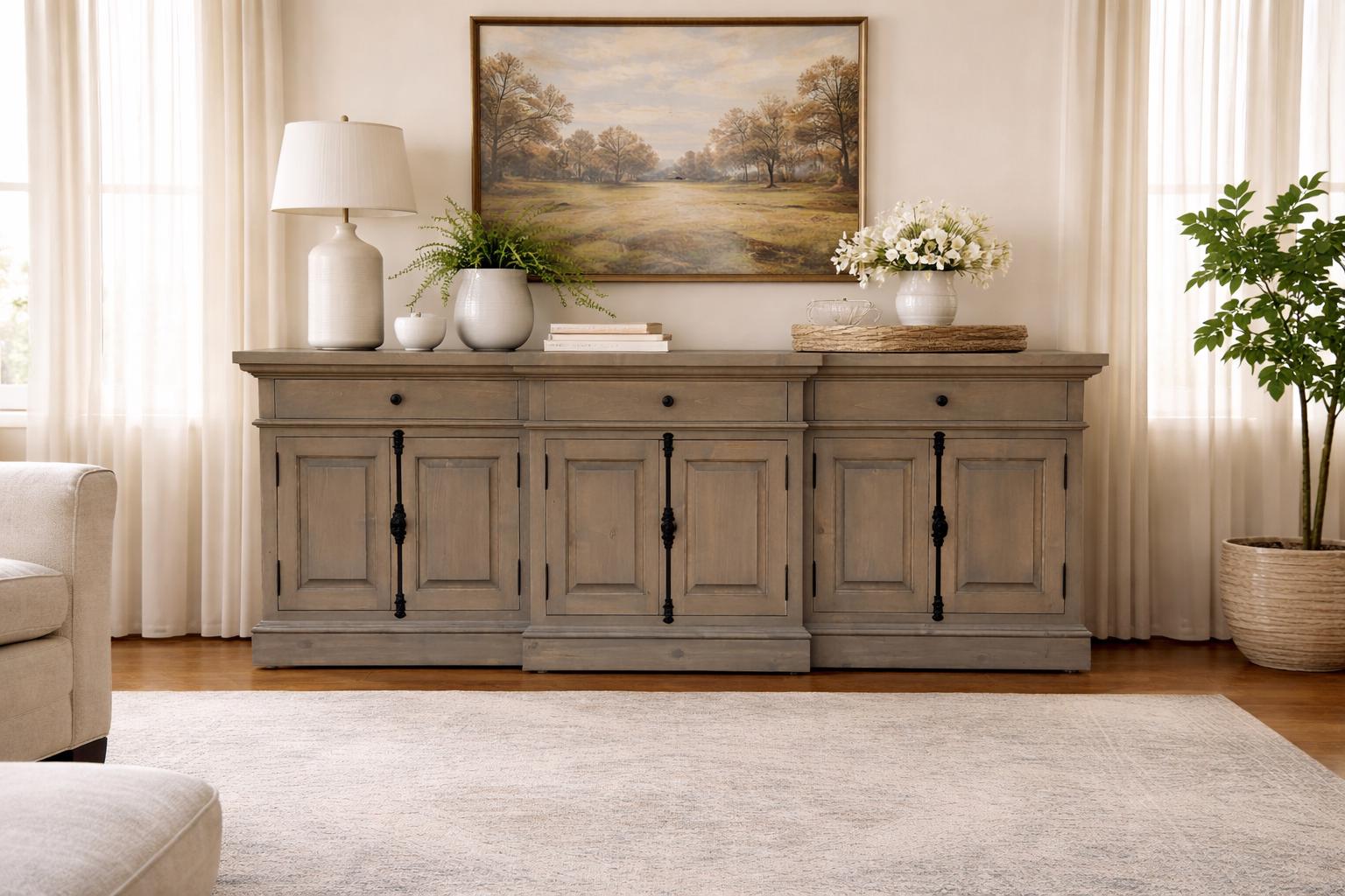 Wood Media Cabinet – Rustic TV Stand, Farmhouse Console, Media Cabinet ...