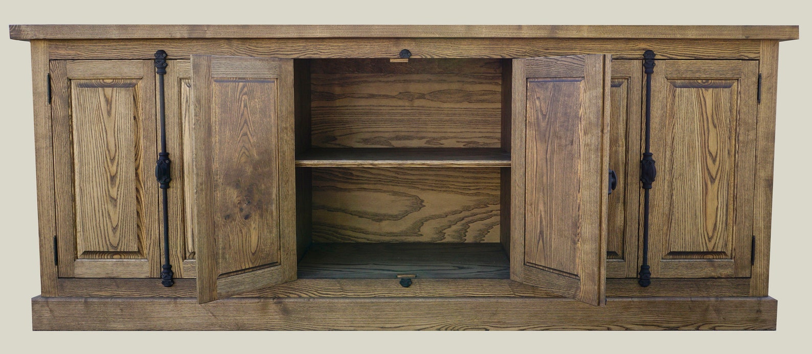 Wood Panel Sideboard, Cremone Bolt, Buffet, Handmade, Console, Rustic ...