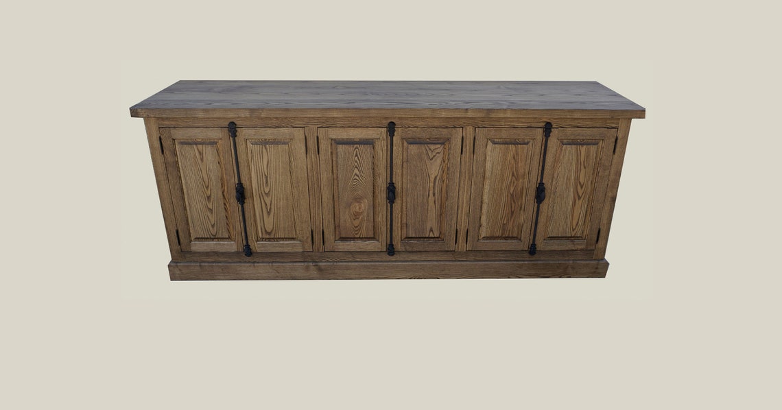 Wood Panel Sideboard, Cremone Bolt, Buffet, Handmade, Console, Rustic ...